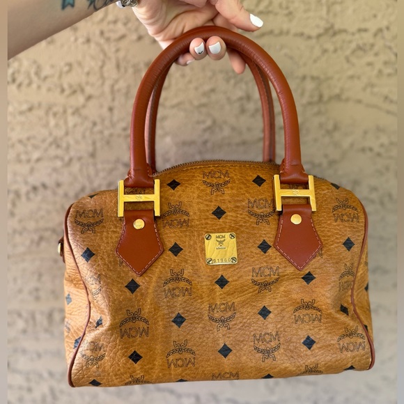 MCM | Bags | Mcm Brown Monogram Womens Bag | Poshmark